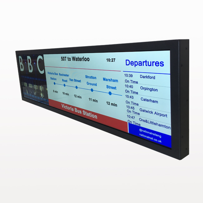 Wide LCD Panel for Bus Subway Digital Signage Screen Display