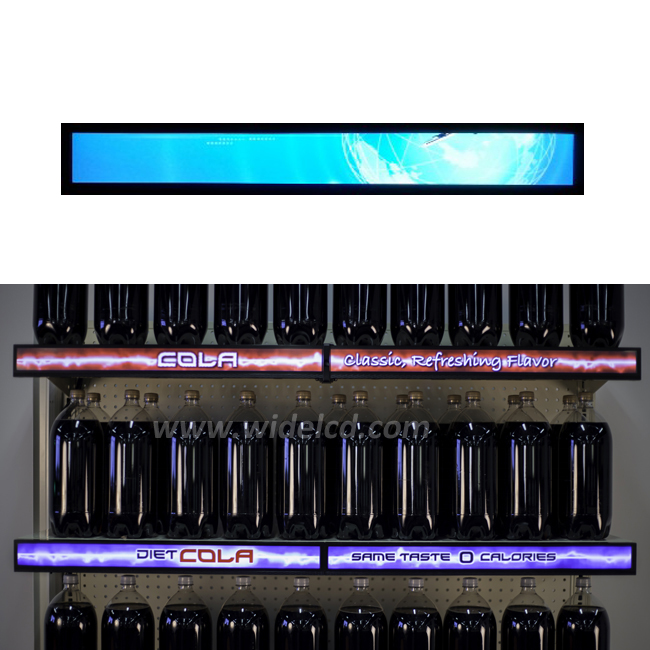 27.6 Inch Ultra Wide LCD Price Tag Store Shelf Displays