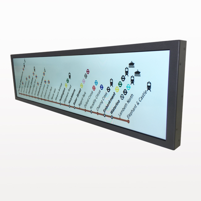 Super Wide LCD Panel for Train Station