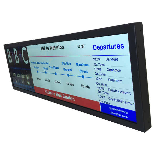 Passenger Information LCD Based Interative Digital Display