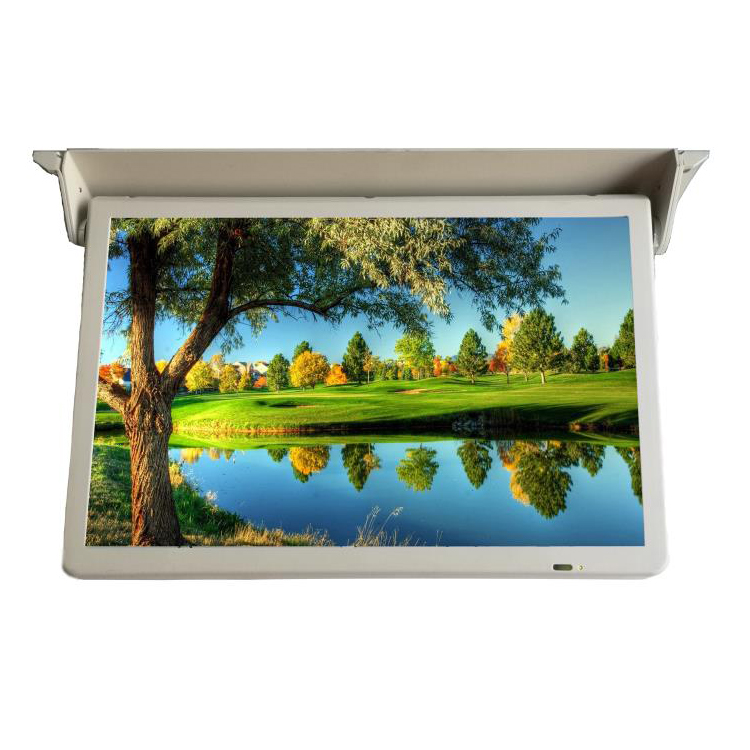 19 inch LCD roof mount auto flip down display digital signage screen ...