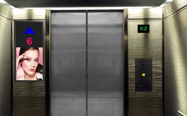 Interfactive Advertising LCD Ultra-Wide Display for Elevator